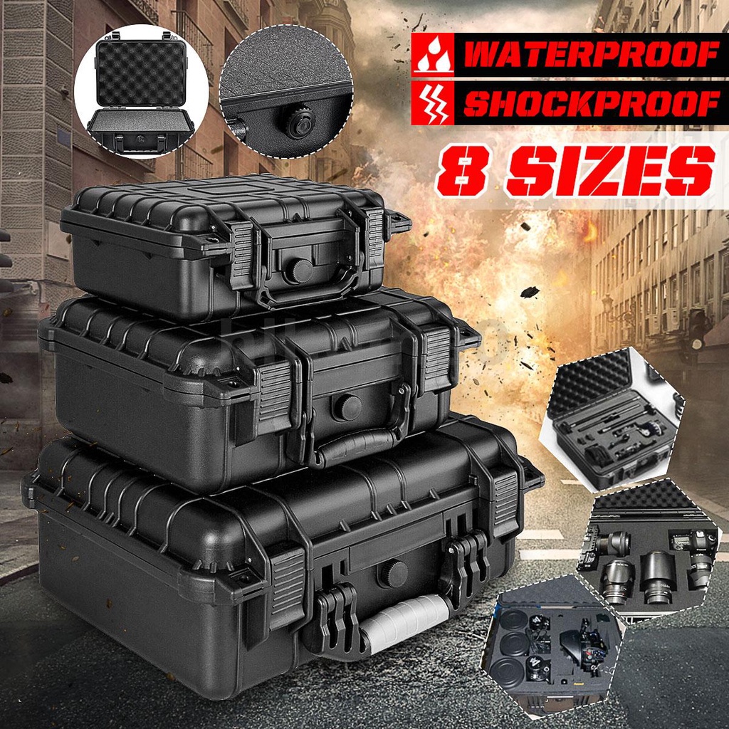 HLHOME 8 Size Waterproof Hard Carry Tool Case Storage Box Camera ...