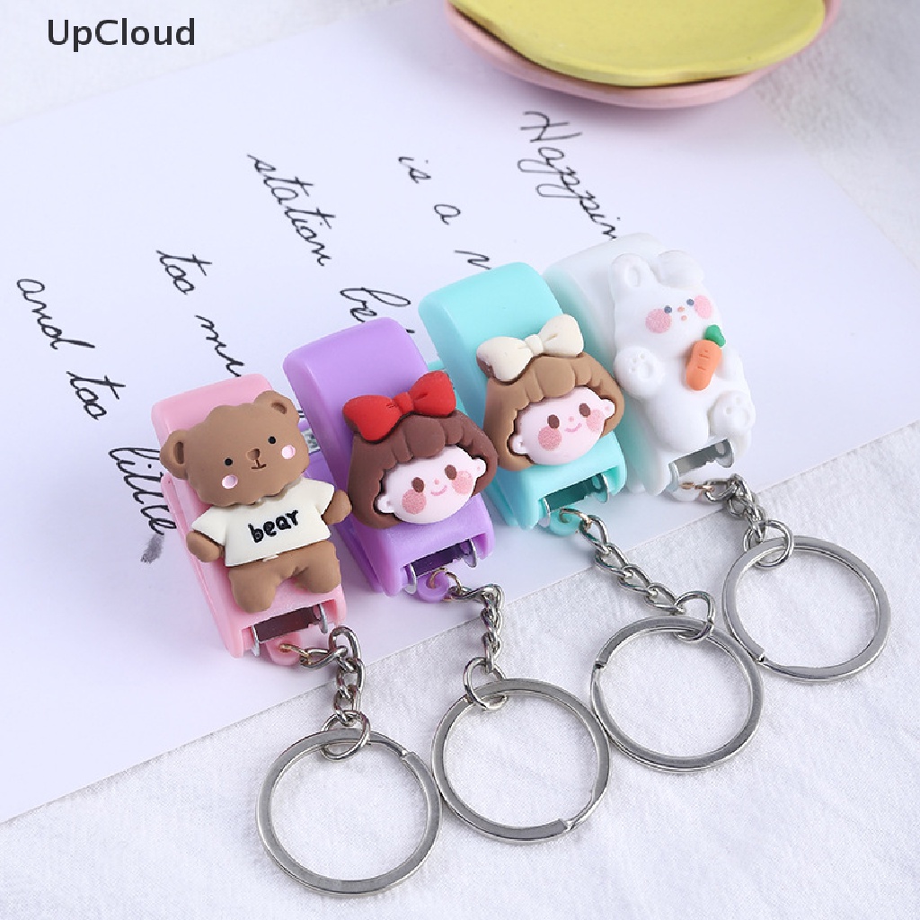 [UpCloud] Cute Cartoon Mini Stapler Keychain Macaron Color Student ...