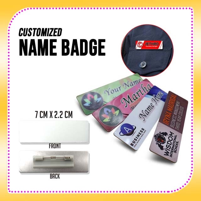 (10packs-5sets perpack)Blank Sublimation Printable Metal Name Badge ...