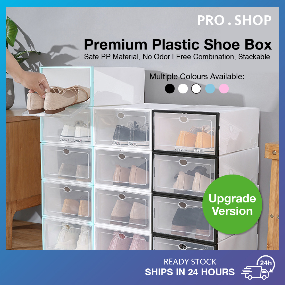 [Ready Stock]🔥 Large Size 🔥 33*23*14cm Stackable Shoe Box Foldable ...