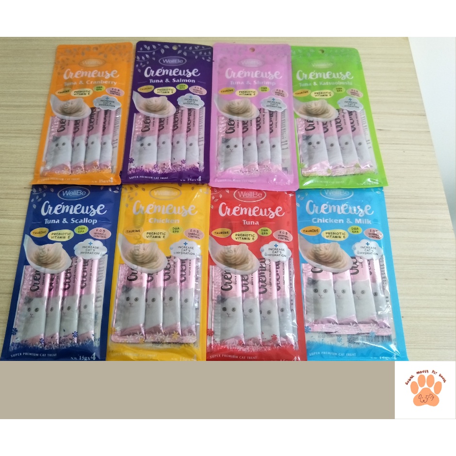 WELLBE Super Premium Creamy Cat Treat 60g (4 x 15g) | Shopee Malaysia