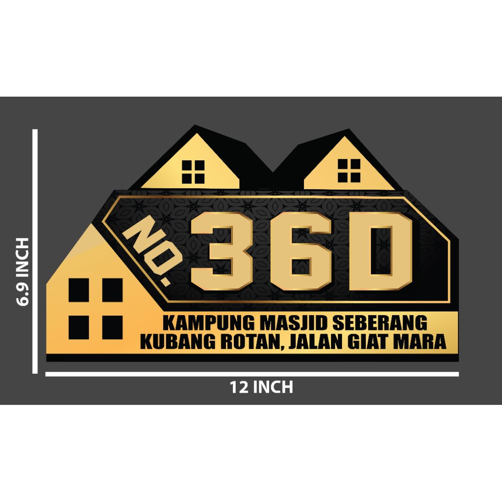 PLAT ALAMAT RUMAH / PAPAN TANDA RUMAH CANTIK / Papan Alamat Rumah ...
