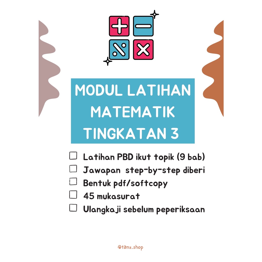 MODUL LATIHAN MATEMATIK TINGKATAN 3 | KERJA RUMAH KSSM | WORKSHEET ...