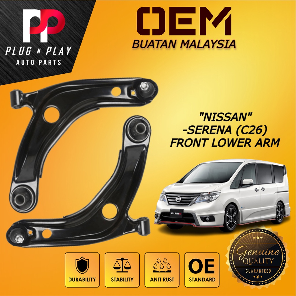 [OEM] NISSAN FRONT LOWER ARM - SERENA C26 (LEFT AND RIGHT) | Shopee ...