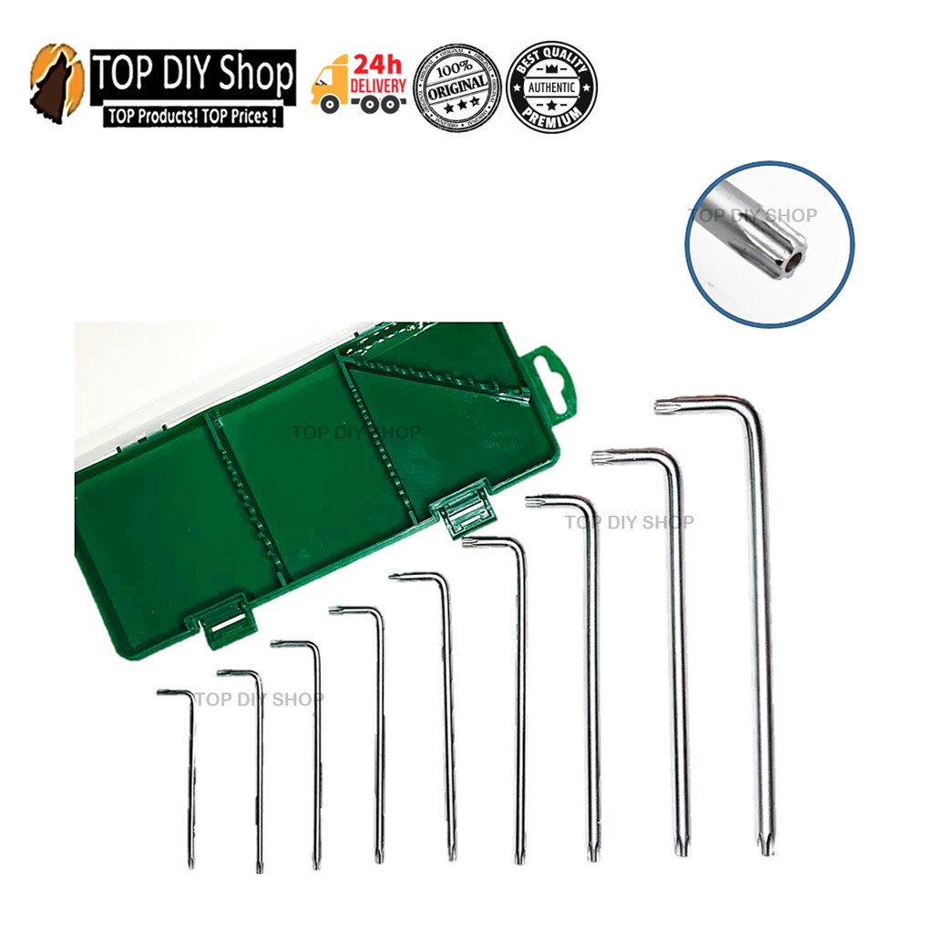 🔥EXTRA LONG🔥9pcs High Quality Allen Key Set Elenkey Tool Set Wrench Set ...