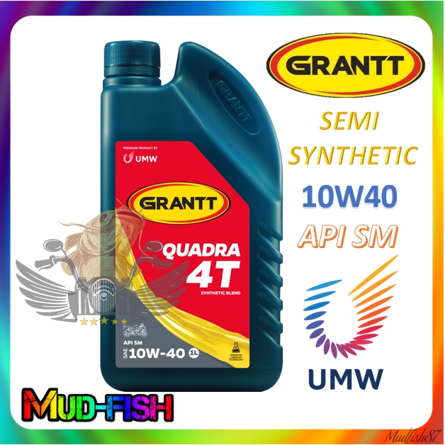 GRANTT QUADRA 4T SM 10W-40 SEMI SYNTHETIC Oil 1Litre | Shopee Malaysia