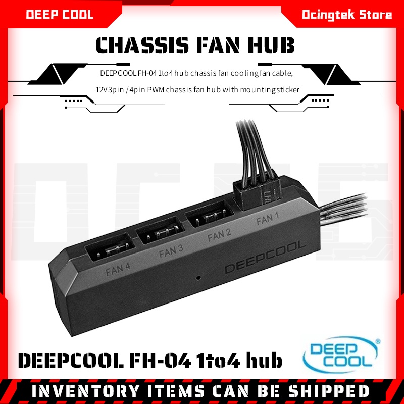 DEEPCOOL FH-04 4-port Fan Hub Supports PWM Function | Shopee Malaysia