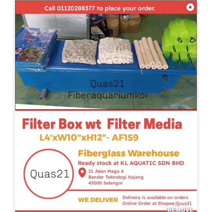 Fiberglass Filter Box with Filter Media | Shopee Malaysia