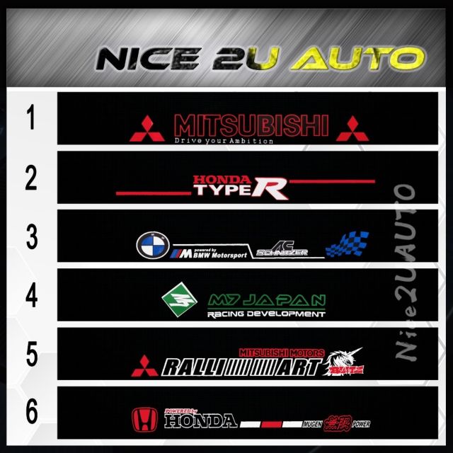 Front Windscreen Windshield Window Sticker Black / Carbon - MITSUBISHI ...