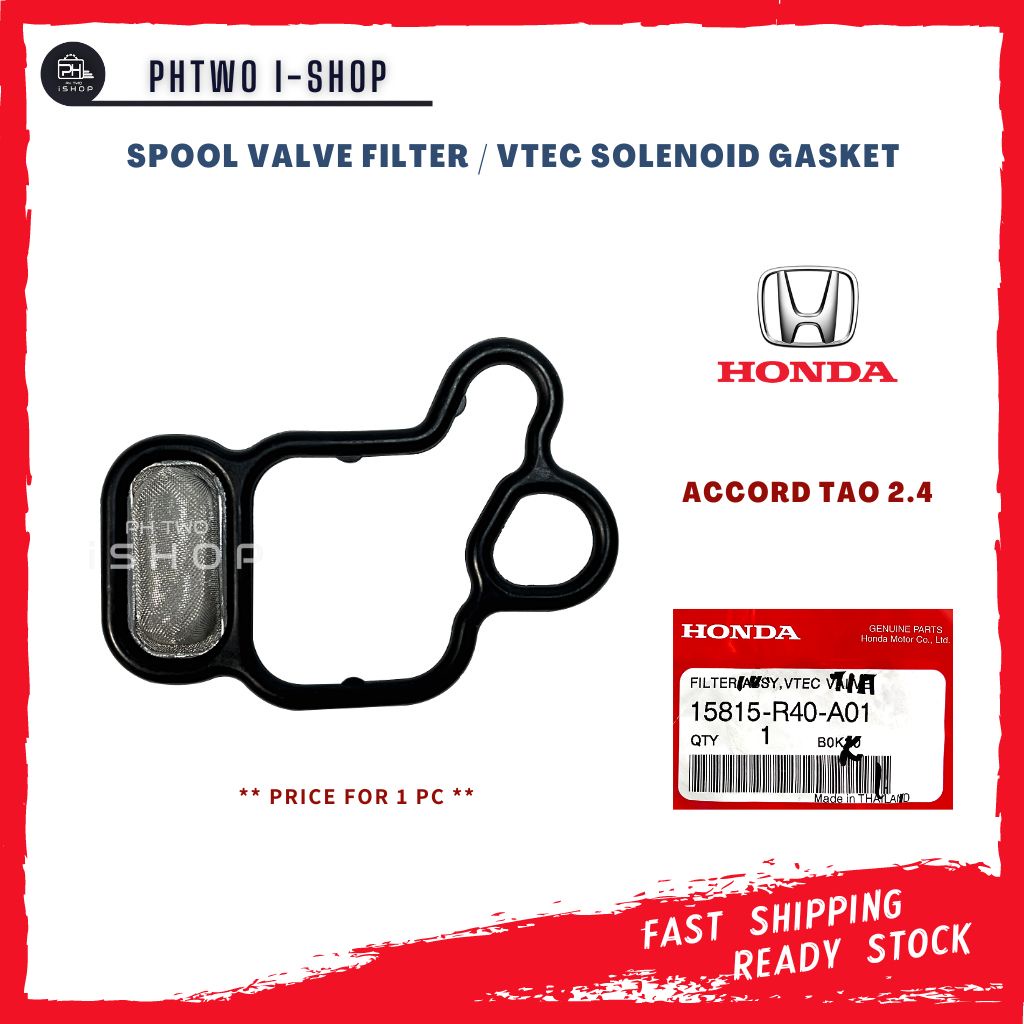 SPOOL VALVE FILTER VTEC SOLENOID GASKET - HONDA ACCORD TAO 2.4 ORIGINAL ...