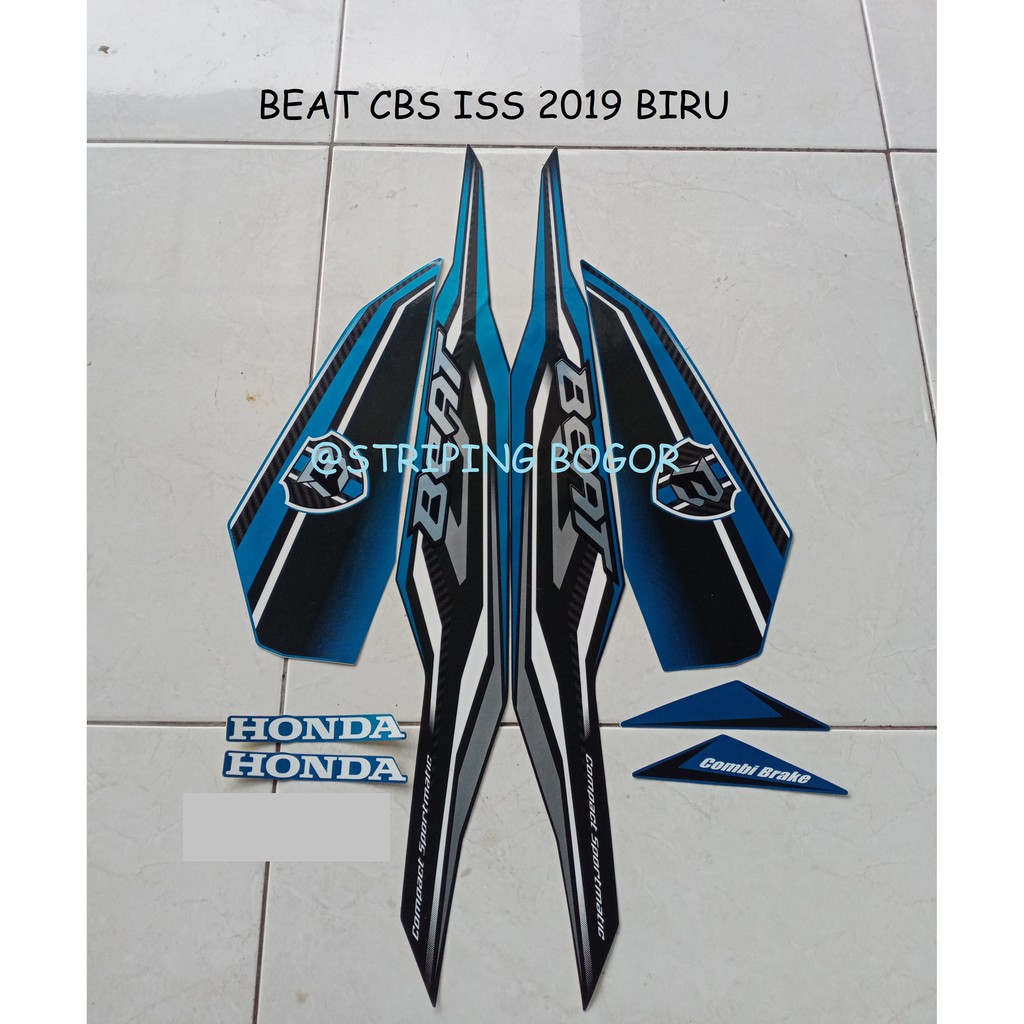 Striping Sticker Motorcycle Honda Beat CBS 2019 Blue ORI | Shopee Malaysia