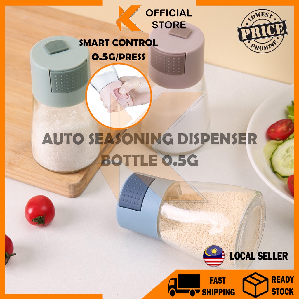 【K-Home】Upgraded Auto Salt Dispenser Auto Seasoning Bottle Auto Perisa ...