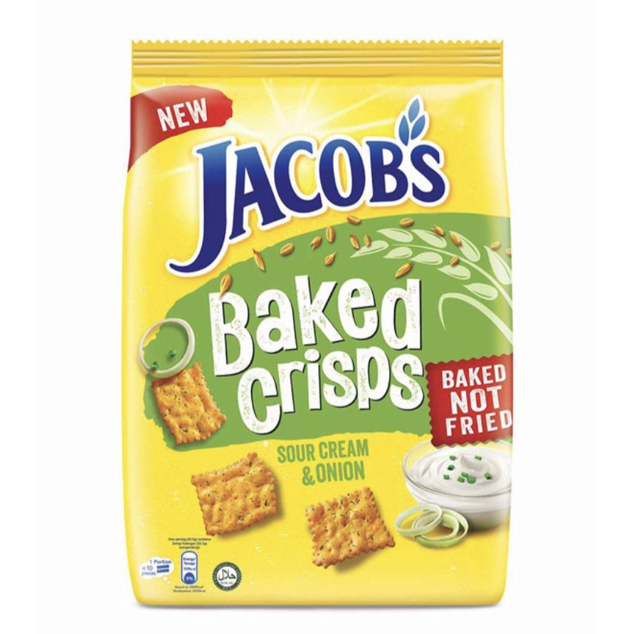 Jacob’s Baked Crisps Sour Cream & Onion Crackers 229g | Shopee Malaysia