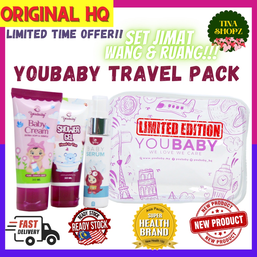 🔥NEW ARRIVAL🔥TRAVEL PACK YOUBABY🎁FREEGIFT🎁CREAM,SERUM &SHOWER GEL DEMAM ...