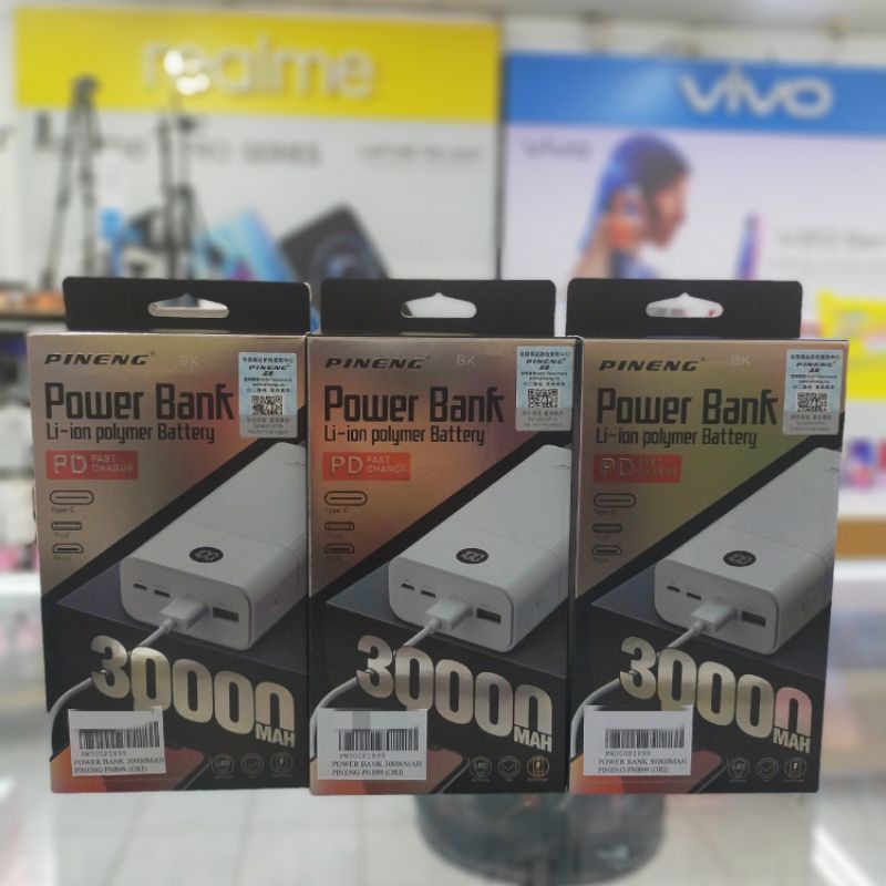 💯 Pineng Powerbank Quick Charge 3.0 PN899 PD (30000mAh) | Shopee Malaysia