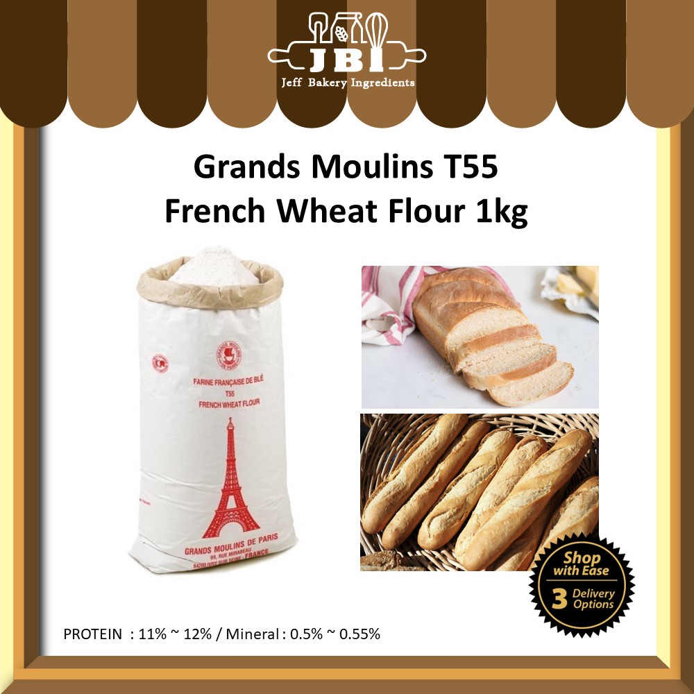 French Flour T45/T55/T65 Grands Moulins/Farine De Mon High protein ...