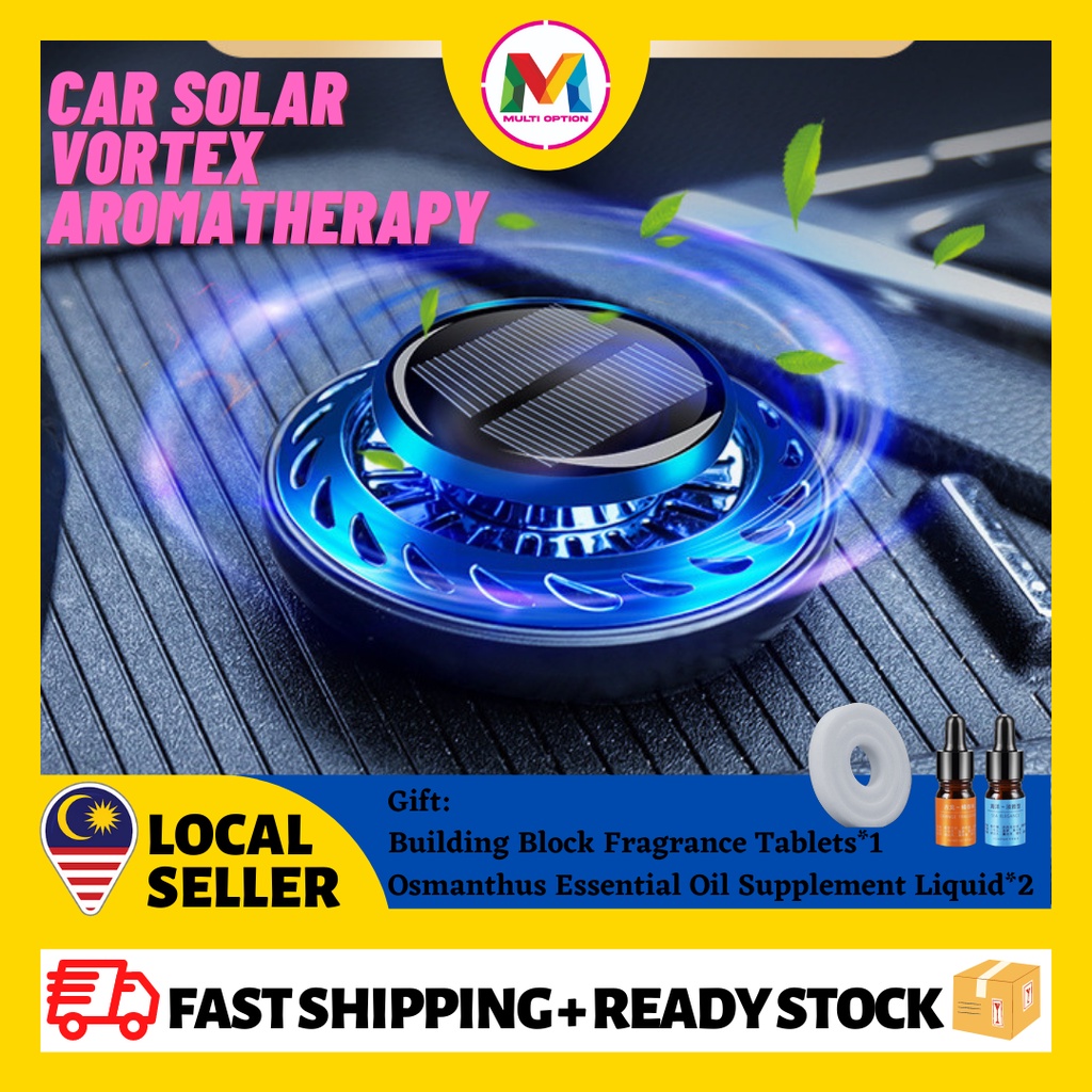 READY STOCK# Car Perfume Car Solar Vortex Aromatherapy Solar Powered ...