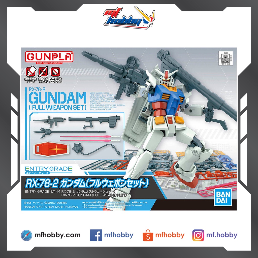 Entry Grade RX-78-2 Gundam (Full Weapon Set) | Shopee Malaysia
