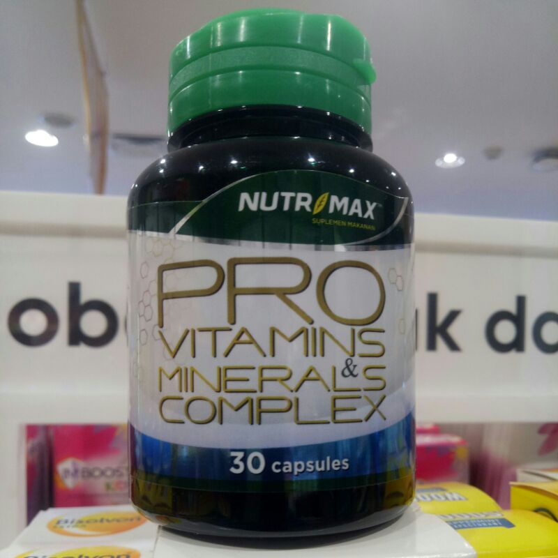 Nutrimax PRO VITAMINS & MINERAL COMPLEX Contents 30 Capsules | Shopee ...