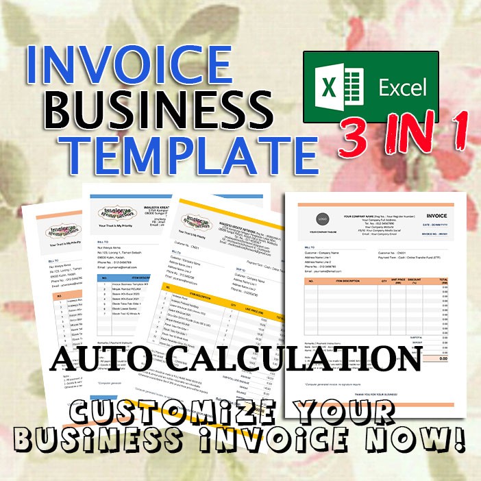 Invoice Business Template 3 IN 1 (Microsoft Excel) - IKN 💻📝 | Shopee ...