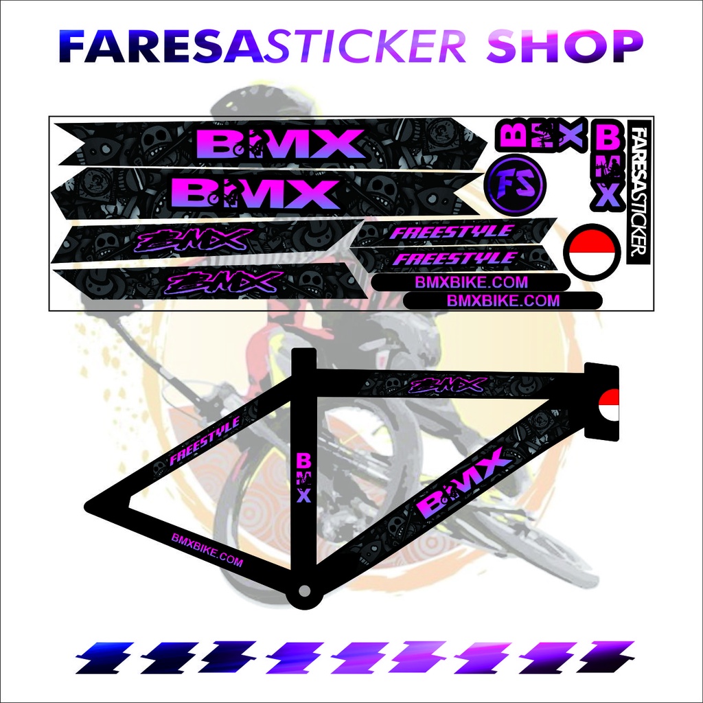 Bmx X DOODLE Bike STICKER Gradation SIMPLE LIMITED EDITION | Shopee ...
