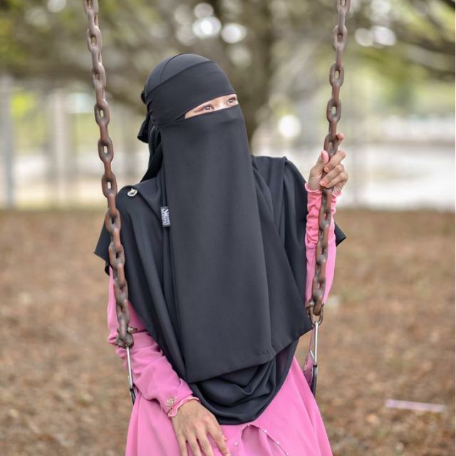 NEW Niqab Ninja, Hidden Eyes Arab, 2 Layer & 2 Layer Extra Hem Aritachi ...