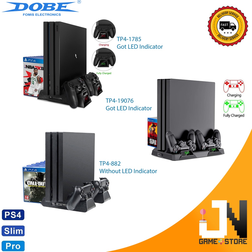 PS4 Dobe Slim / Pro / First Model Multifunction Cooling Stand With LED ...