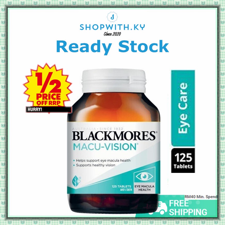[现货+包邮 Date: 05/2027] Blackmores 抗氧化护眼 Macu-Vision Eye Support ( 125 ...