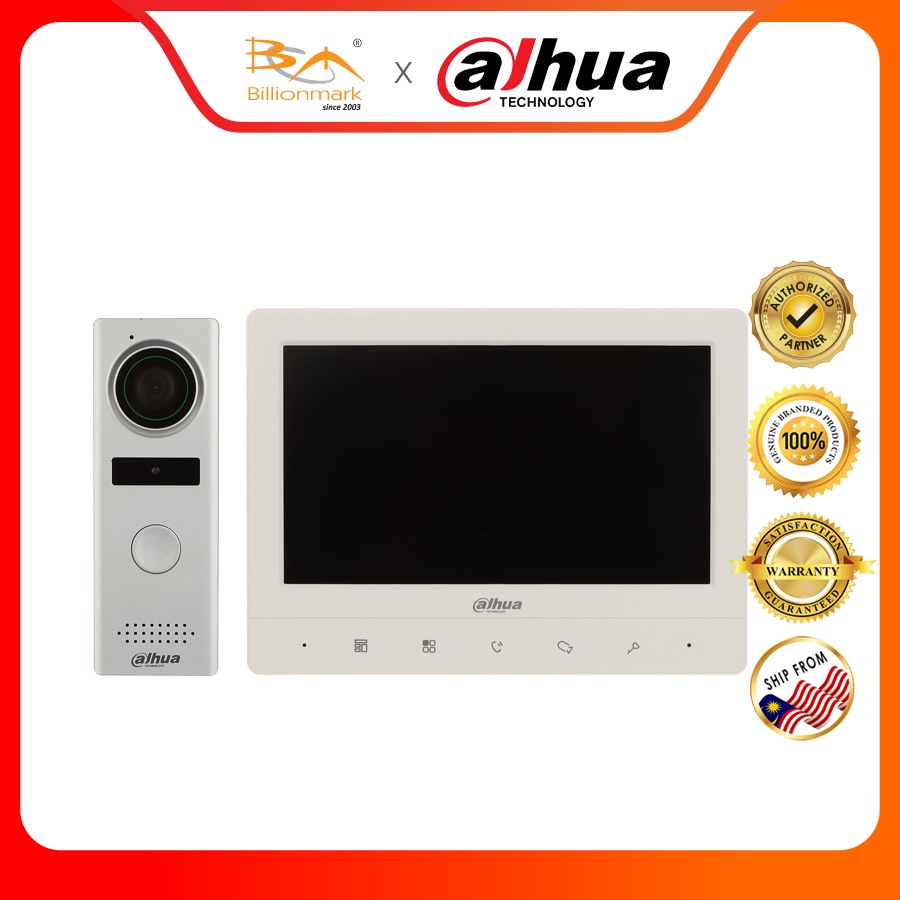 DAHUA KTA02 Package Set 4 Wire 7" TFT Display 1.3MP Camera - Analog ...