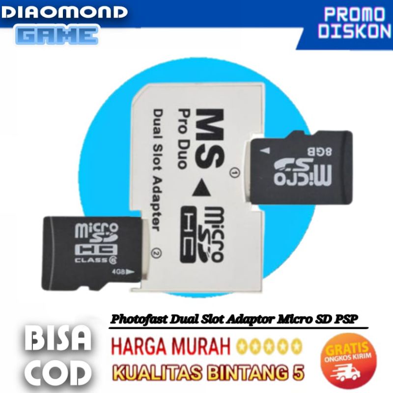 Photofast Dual Slot Converter Micro SD to Memory Stick Pro Duo PSP ...