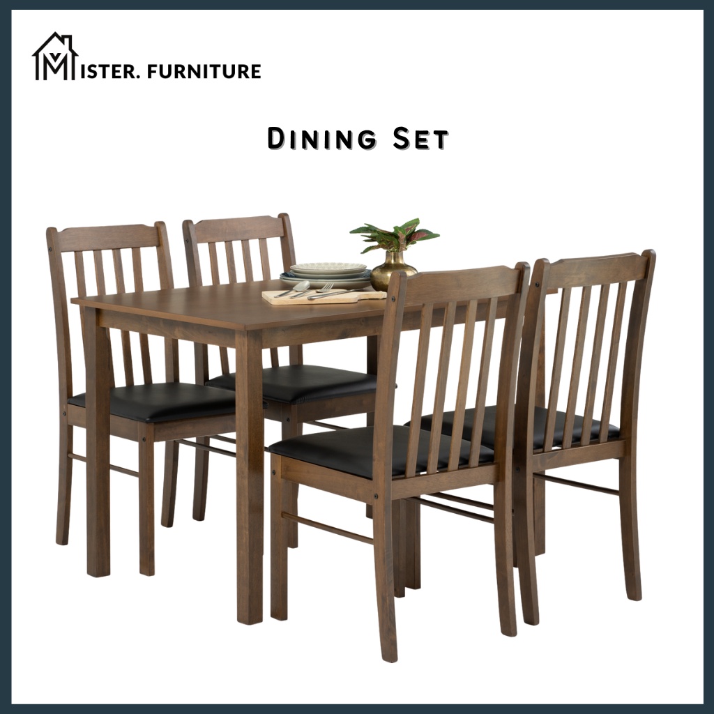 FEYE Modern Dining Table 4 Seater Dining Table Set 4 Dining Set 4 ...