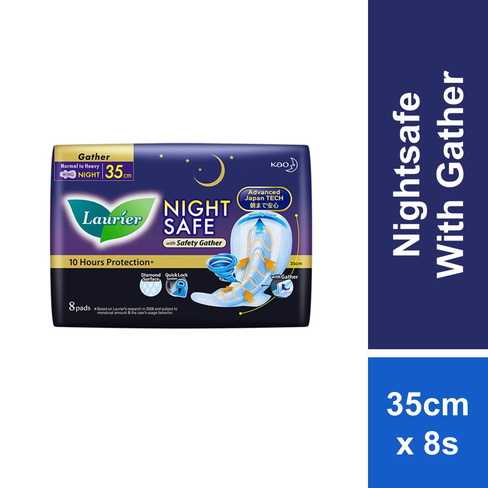 LAURIER NightSafe with Gathers 35cm x 8s | Shopee Malaysia