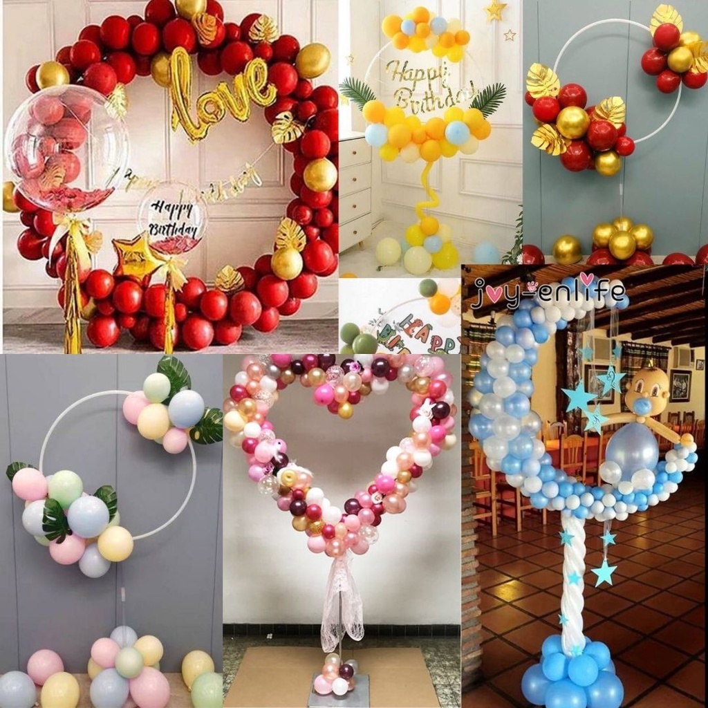 (Ready Stock) Round Balloon Stand Holder / Love shape Balloon Stand ...