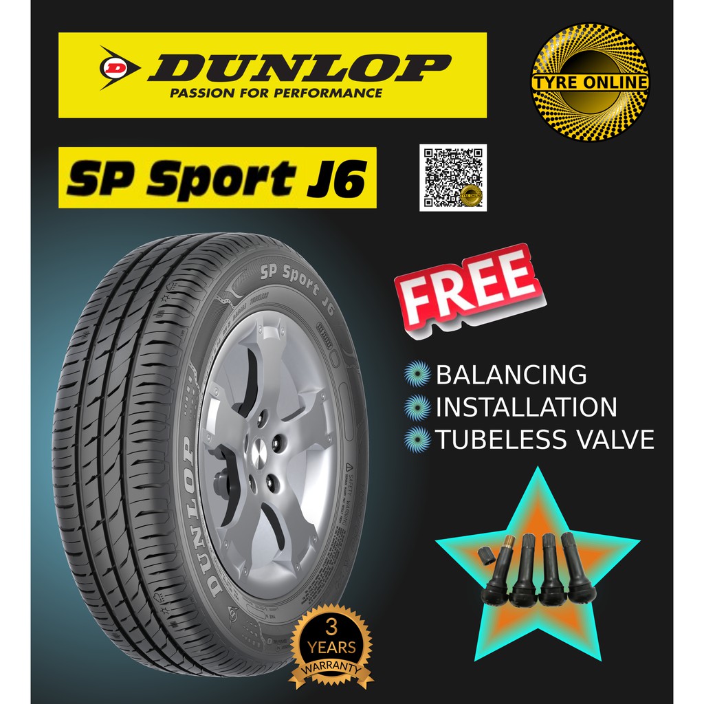 DUNLOP SP SPORT J6 205/65R15 NEW TYRE TIRES TAYAR BARU MURAH RIM 15 ...