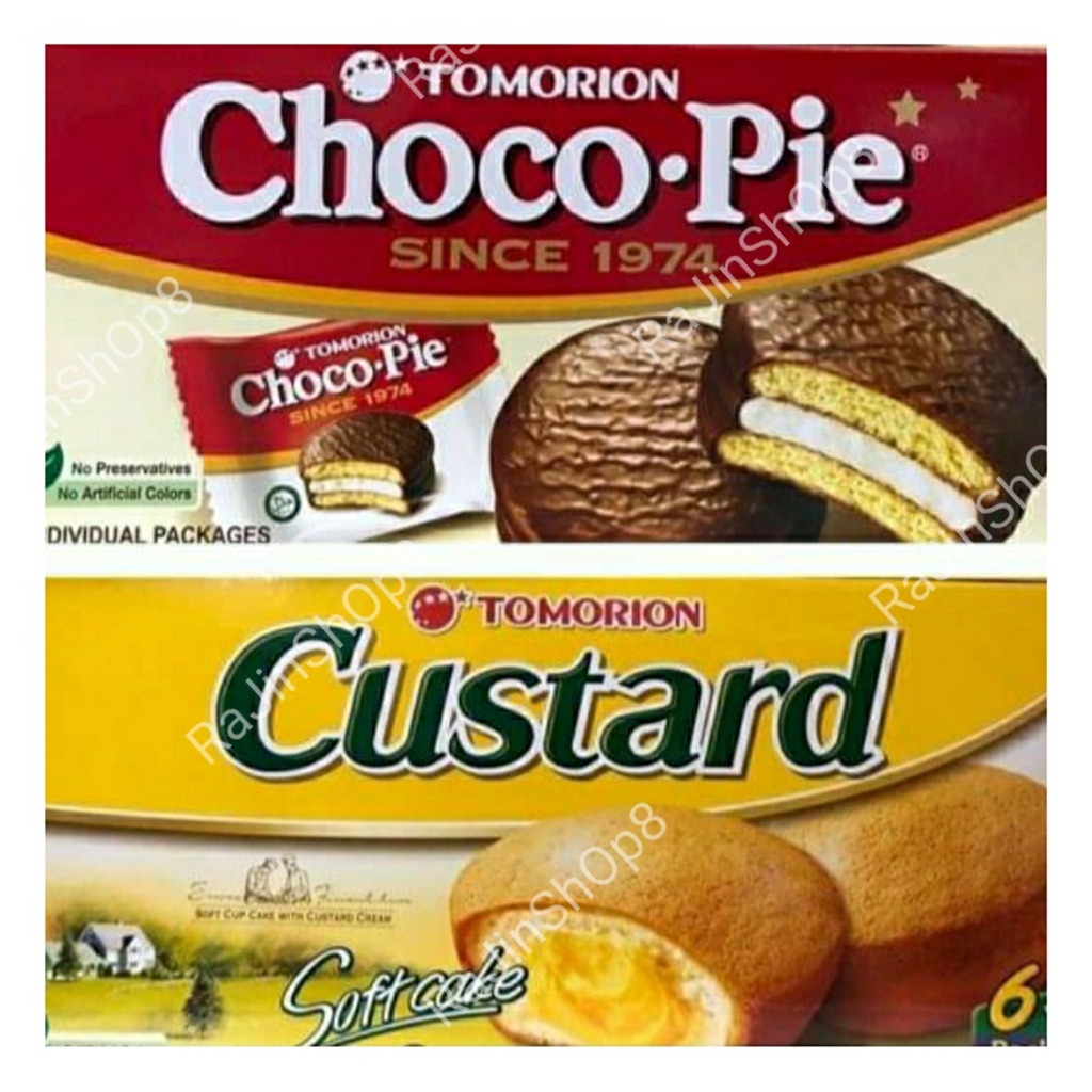 TOMORION Pie Assorted Flavor - Choco Pie Marshmallow / Custard Pie No ...