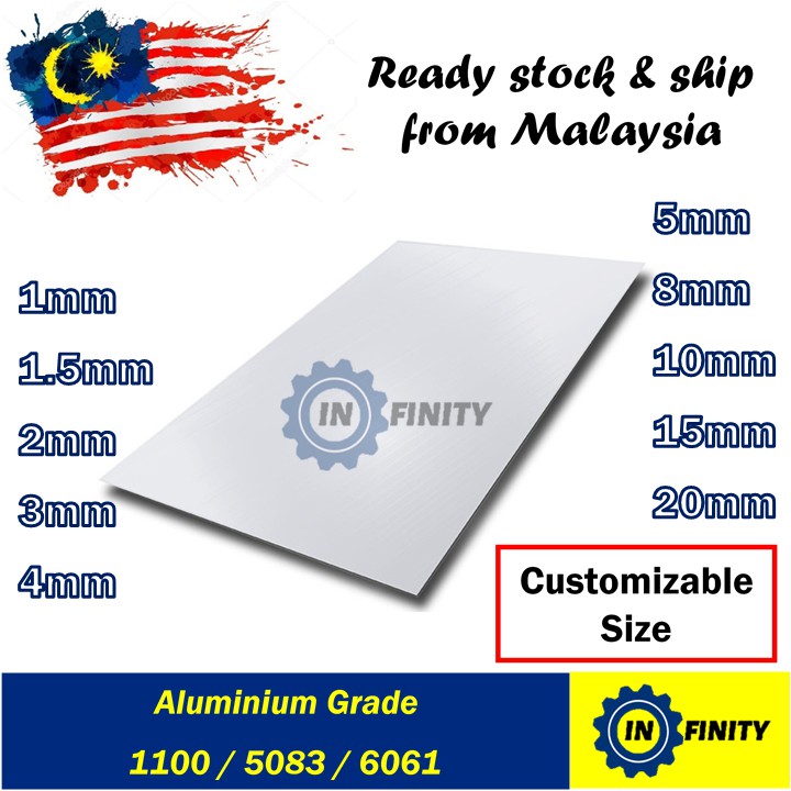 Customise Size Aluminium Plate Aluminium Sheet Alloy 1mm 2mm 3mm 4mm ...