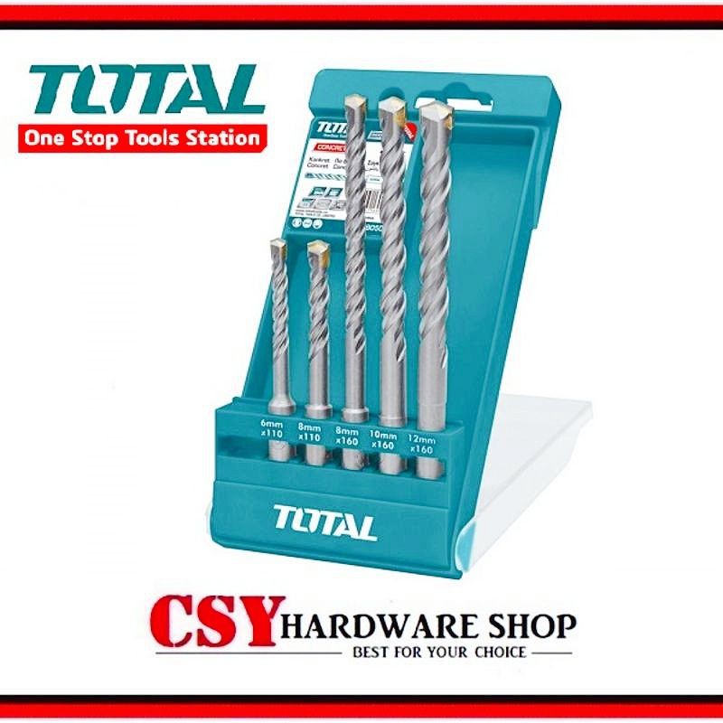 TOTAL TAC190501 SDS Plus Hammer Drill Bit Set 5pcs | Shopee Malaysia