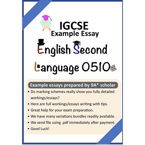 (0510) IGCSE ENGLISH SECOND LANGUAGE EXTENDED Model Student ESSAY Past ...
