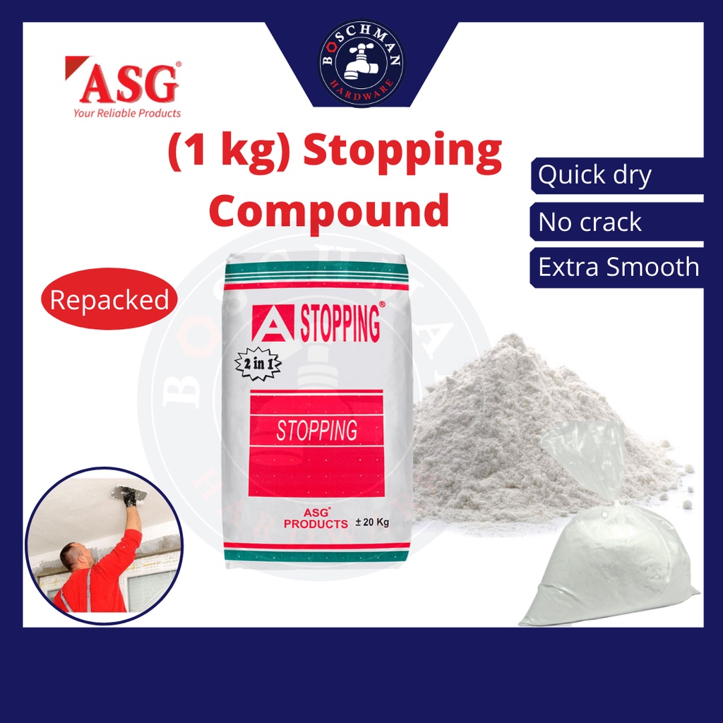 1kg ASG Stopping Compound Plaster Ceiling Wall Repair Simen Plaster ...