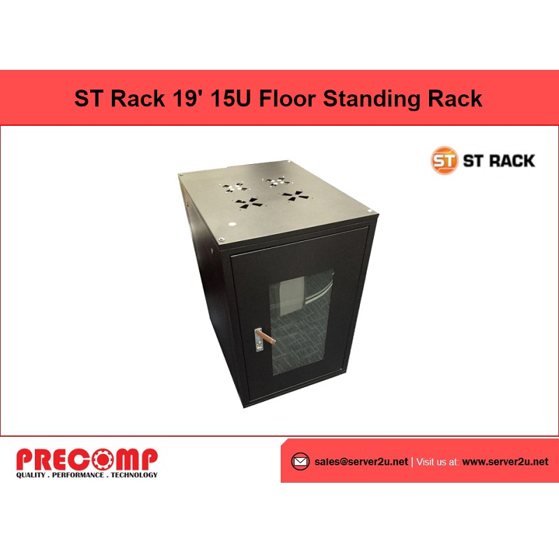 ST Rack 15U Floor Stand Server Rack (Perforated/Perspex) (ST-FS1568 ...