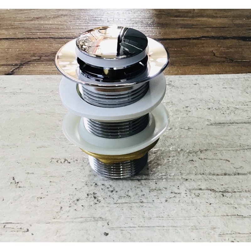 Heavy Duty Fully Brass 1 1/4” (32mm) Push Button Basin Waste Without ...