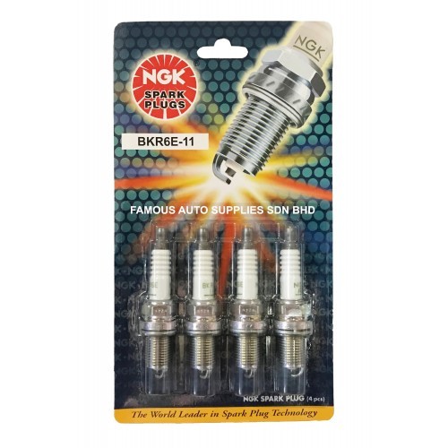 NGK Spark Plug BKR6E-11 For Nissan Sentra N16 Proton Waja Honda Jazz ...