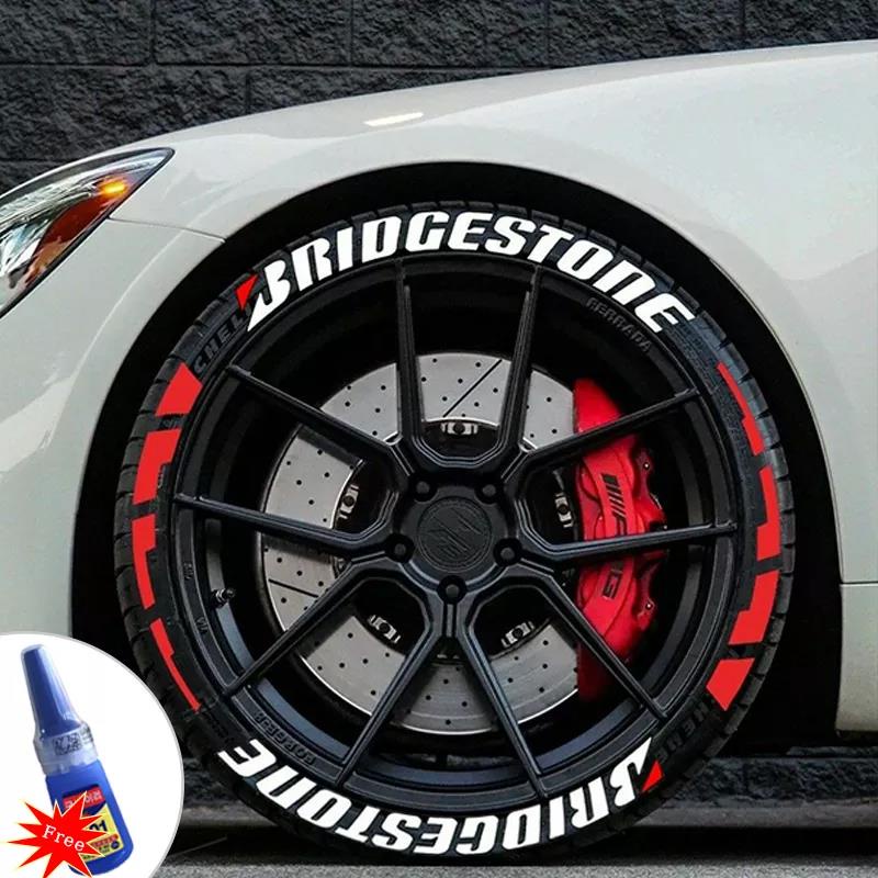 Tire Letter Stickers 3D Waterproof Brand Letter Stickers Decorative for ...