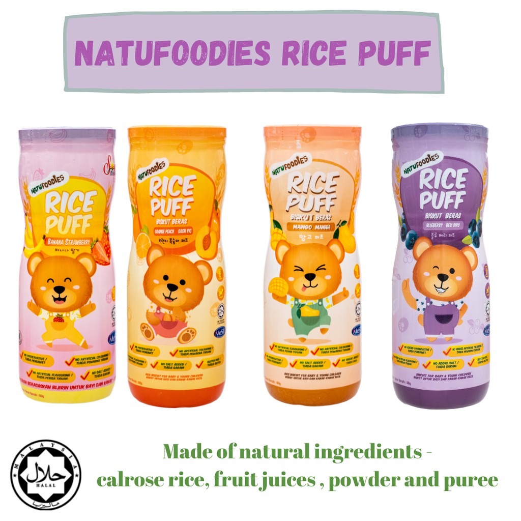 Natufoodies Baby Rice Puff 60g | Shopee Malaysia