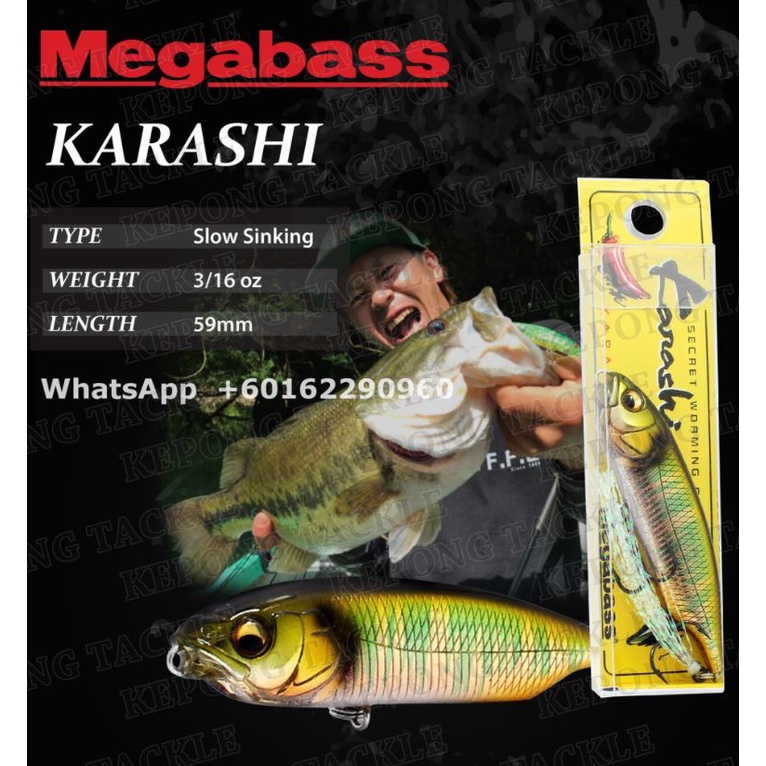 Megabass KARASHI Slow Sinking Bait Fishing Lure | Shopee Malaysia