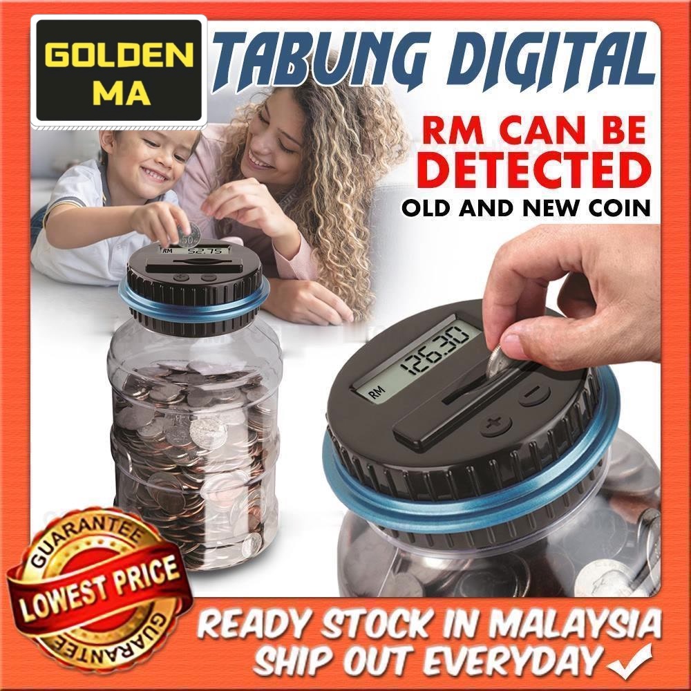 Cute Tabung Budak TABUNG DIGITAL Coin Bank malaysia syiling Clear ...