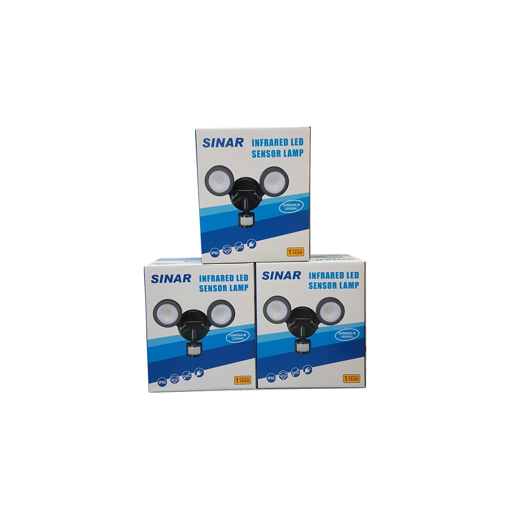 SINAR Infrared LLED Sensor Lamp (Cool Daylight 6500K / Cool White 4500K ...
