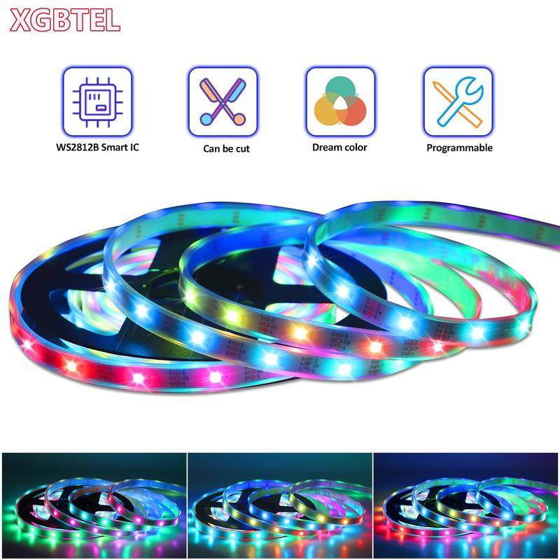WS2812 IC Led Light Strip 5M 150 Leds SMD 5050 RGB WS2812B Pixel Strips ...