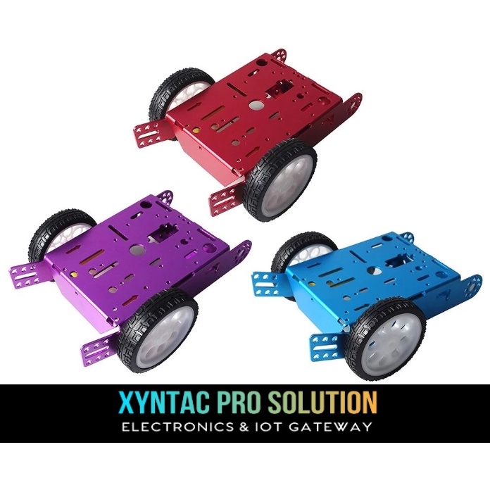 2WD Aluminum Smart Robot Car Chassis Kit DIY For Arduino Robotic ...