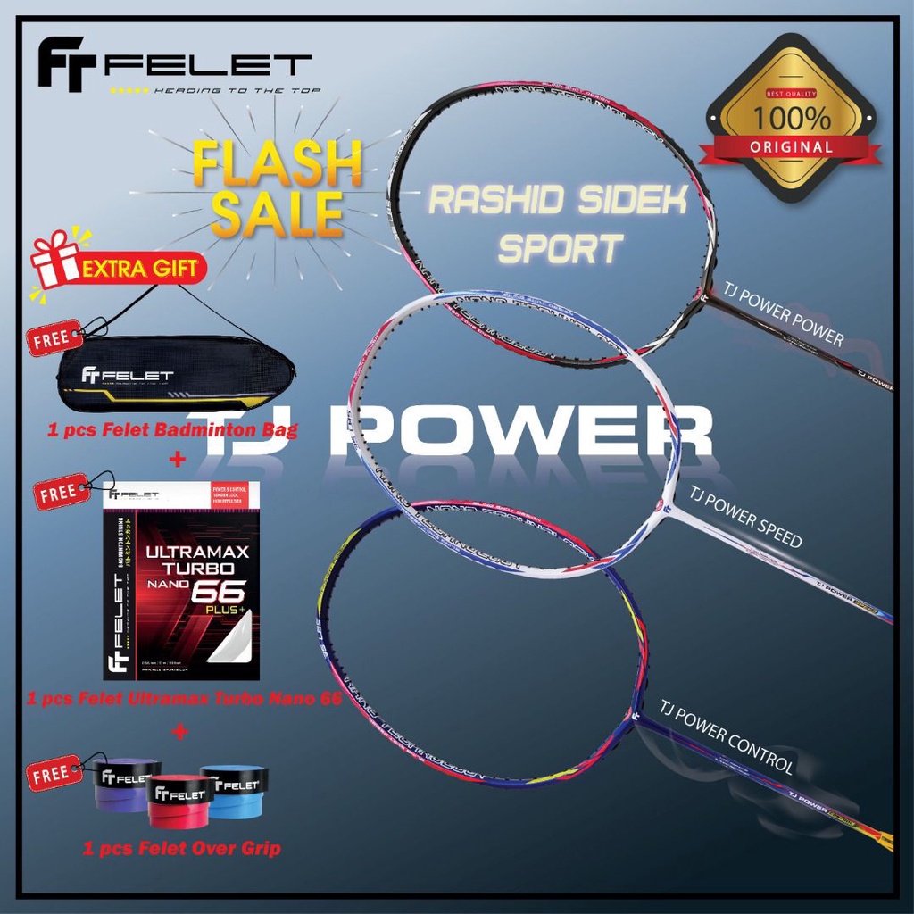 Felet Tj Power [Power/Control/Speed] Badminton Racquet 4u Racket ...